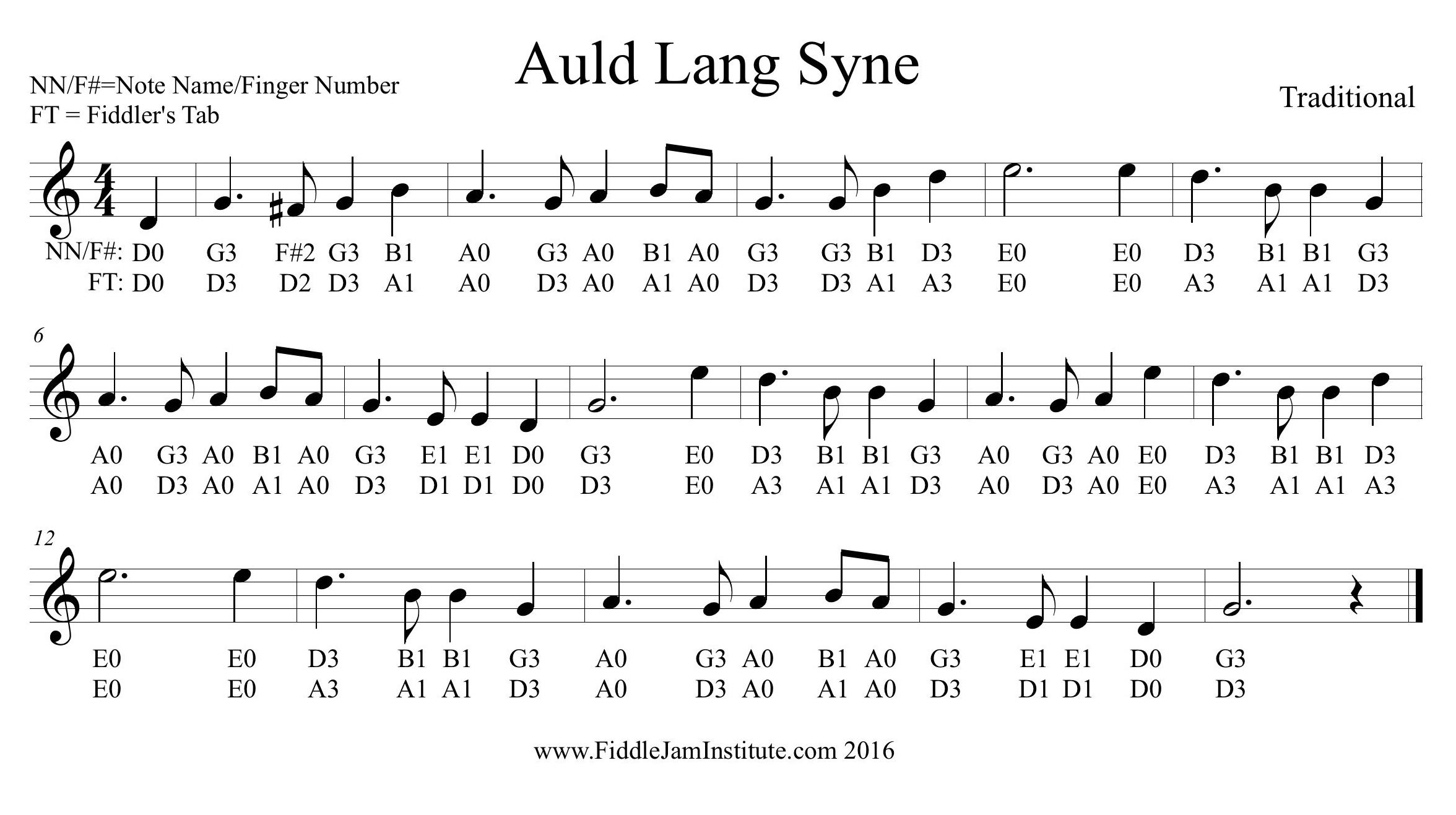 auld-lang-syne | Fiddle Jam Institute